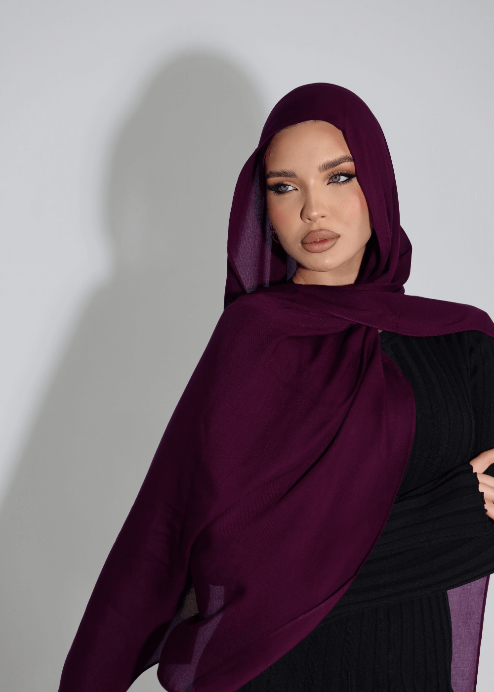 Ruby Noir Premium Modal Hijab - Bright Purple