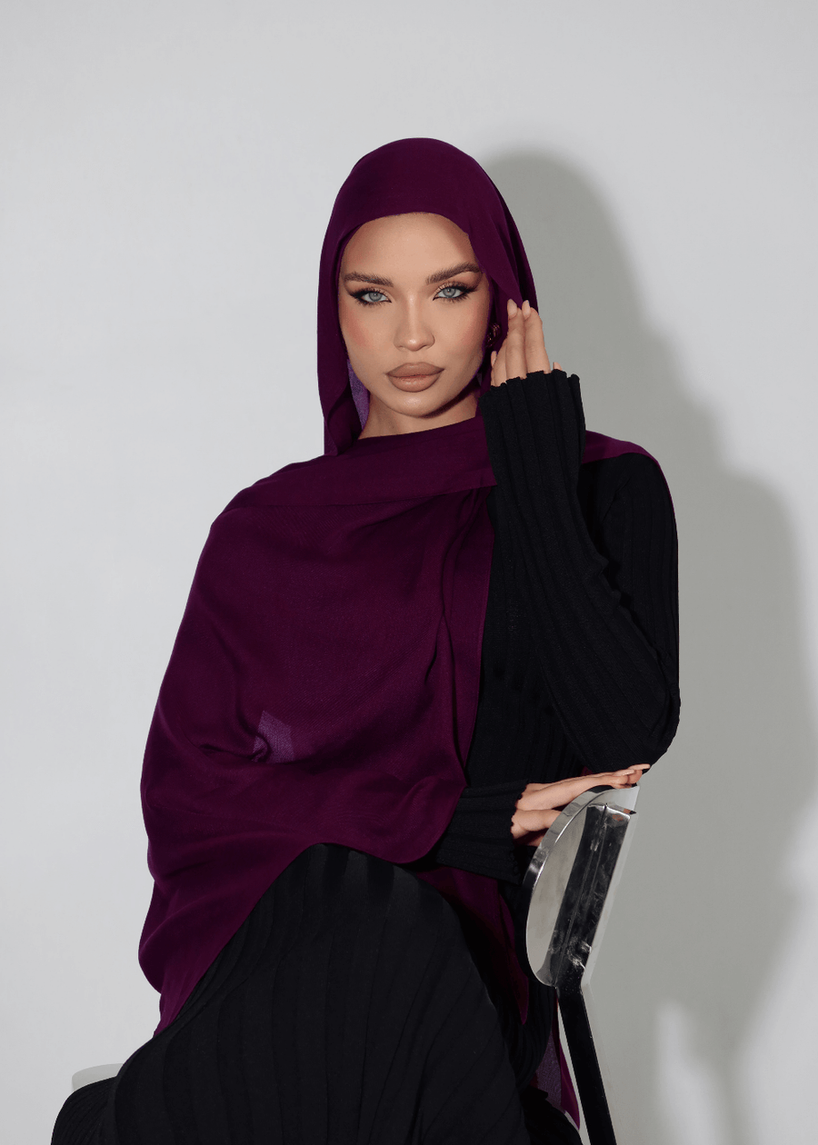Ruby Noir Premium Modal Hijab - Bright Purple