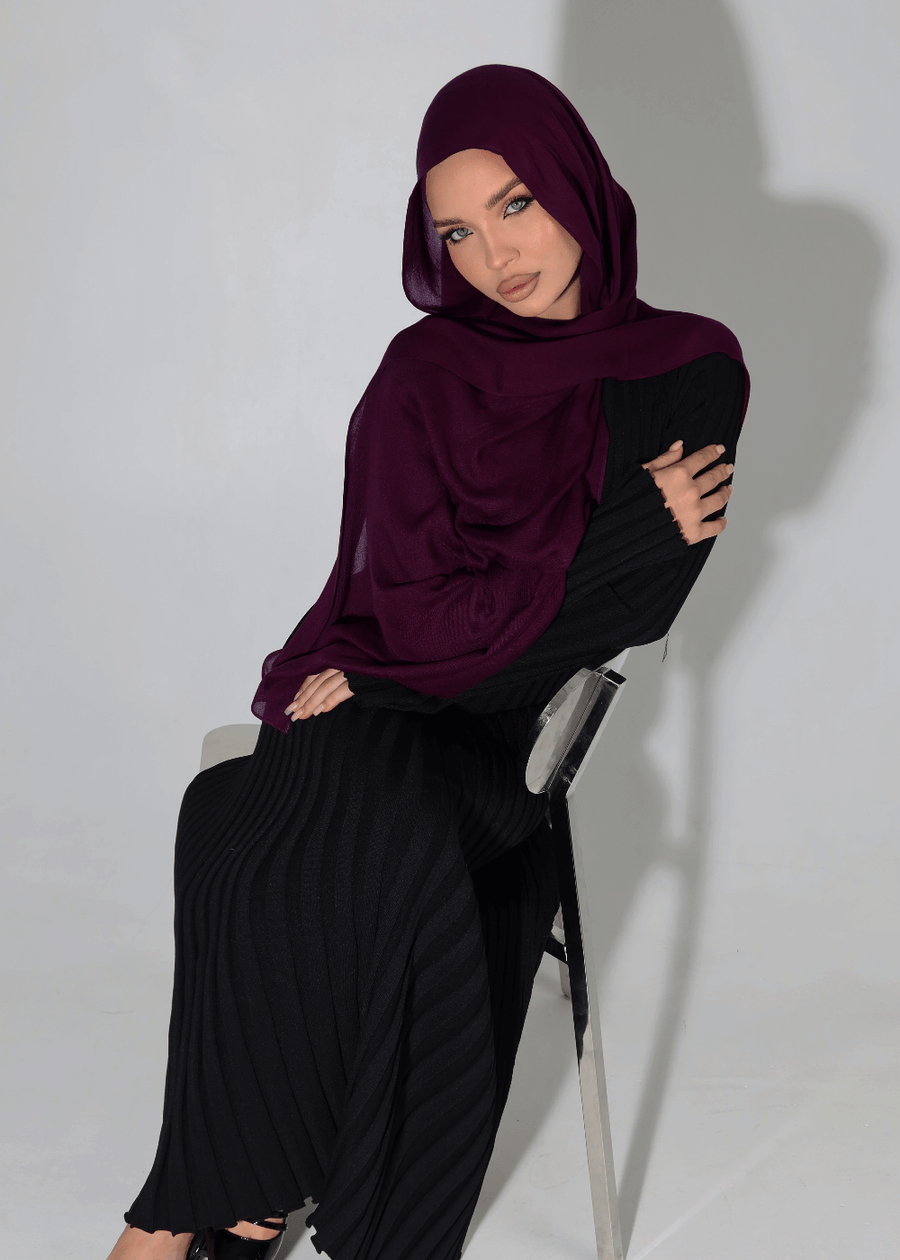 Ruby Noir Premium Modal Hijab - Bright Purple