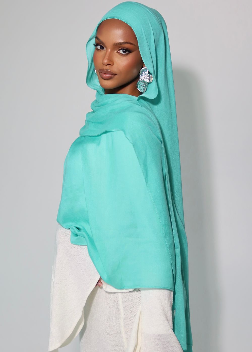 Turquaz Premium Modal Hijab - Turquoise