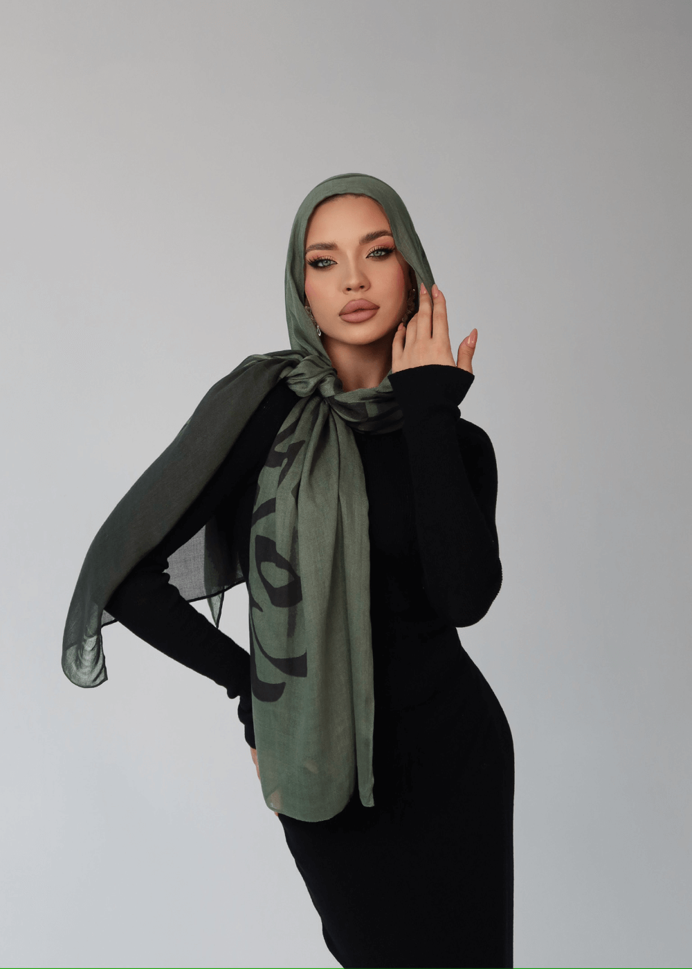 Olive "On This Land" Modal Hijab - Palestine Inspired