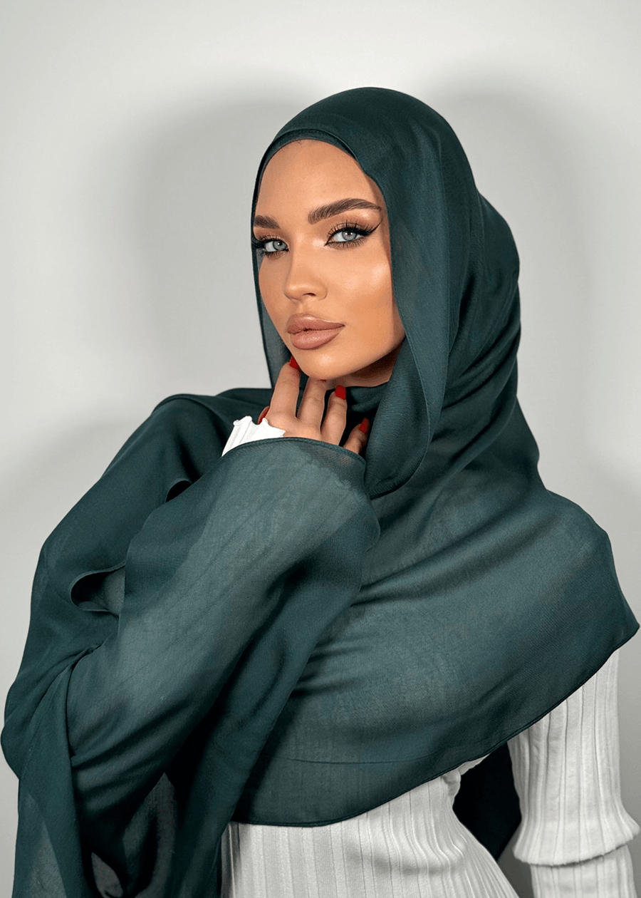 Bolu Premium Modal Hijab - Dark Green
