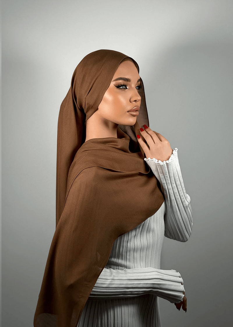 Çanak Premium Modal Hijab - Light Brown